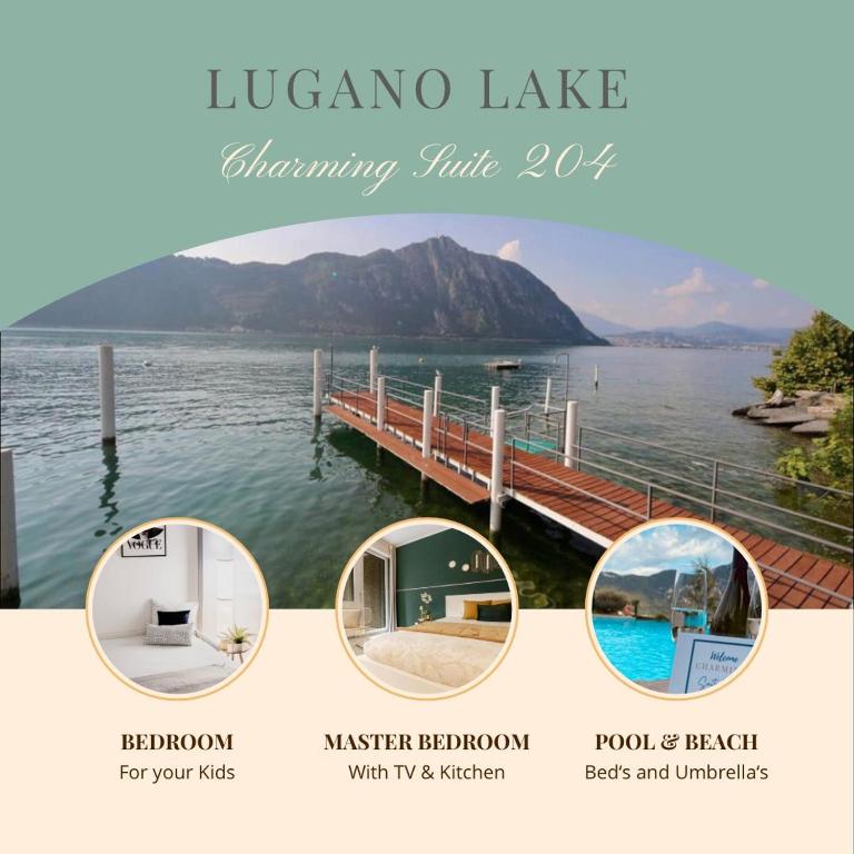 Charming Suite 204 am Luganersee, Pool, Parkplatz, Bissone ...