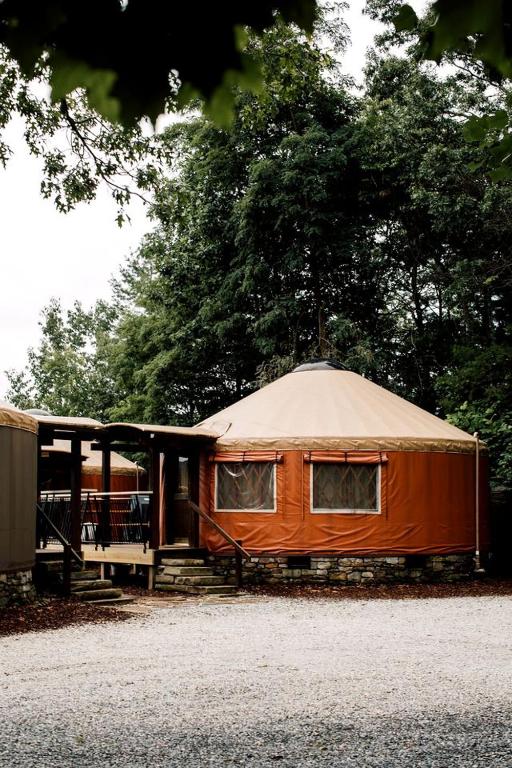 Amazing 24-Foot Yurt Rental for Family Glamping in North Carolina ...