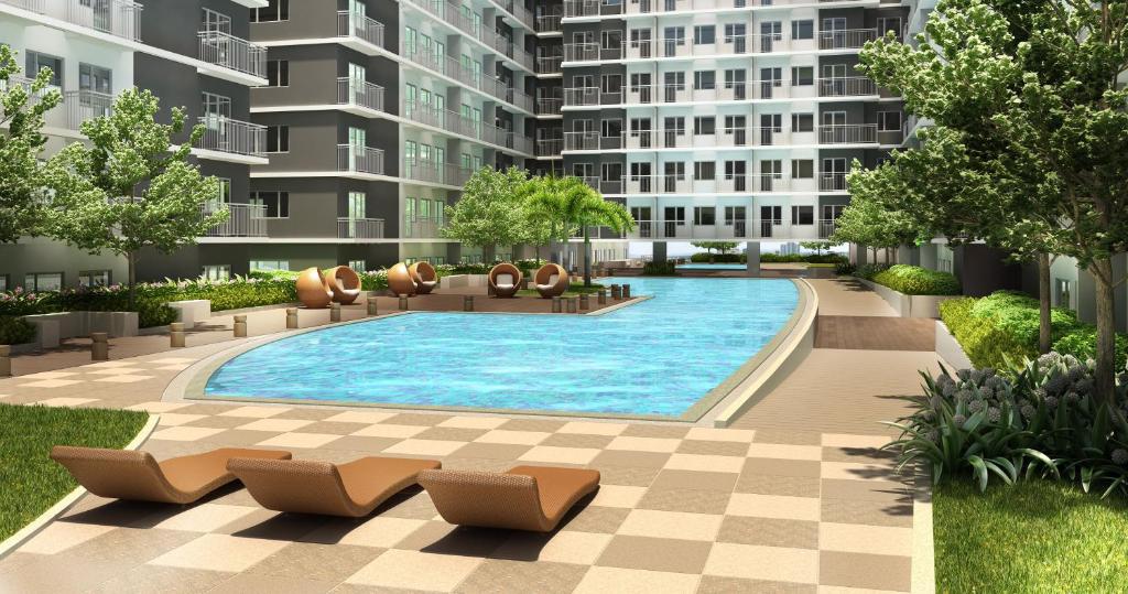La Suitez 1730 MOA Escape with Balcony Pool and Netflix, Manila ...
