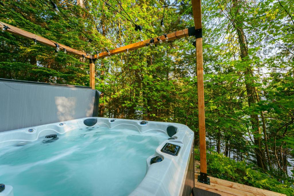 Le Chalet Bleu, spa au bord du lac, Saint Adolphe D'Howard (updated ...