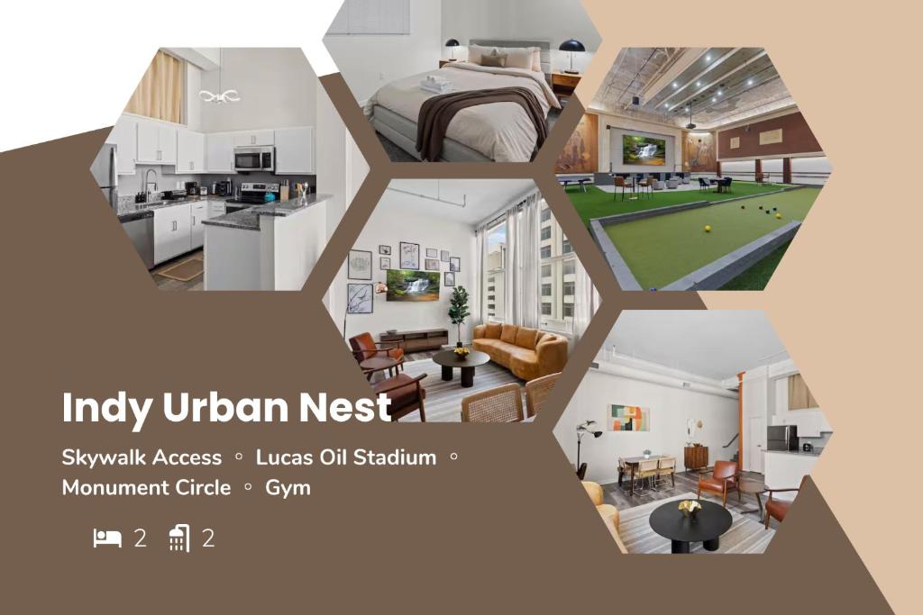 Indy Urban Nest - Sleeps 8 - Skywalk Access - Convention Center ...