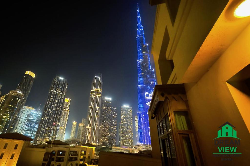 Partial Burj Khalifa View from Balcony, One bedroom and one Maid Room Apartment, souk al Bahar ...
