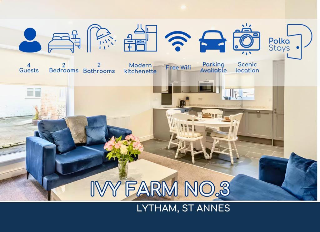 No 3 PolkaStays Ivy Farm Coach House Family Suite, Plumpton (preços ...