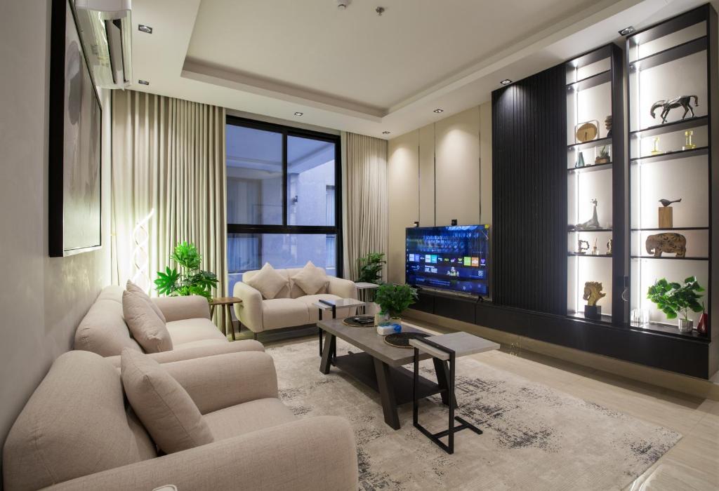 Luxurious two-bedroom apartment compound Al Malqa district, Riyadh ...