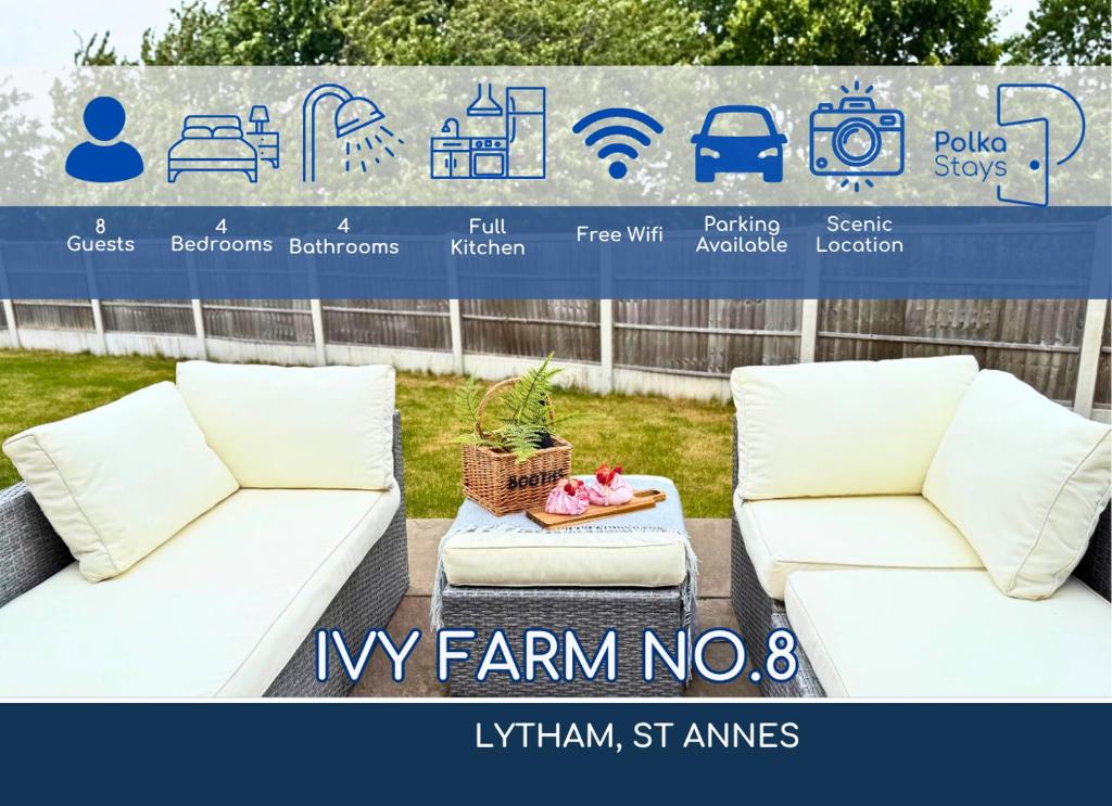 No 8 PolkaStays Ivy Farm Primrose Deluxe, Brown Moss Side (updated ...
