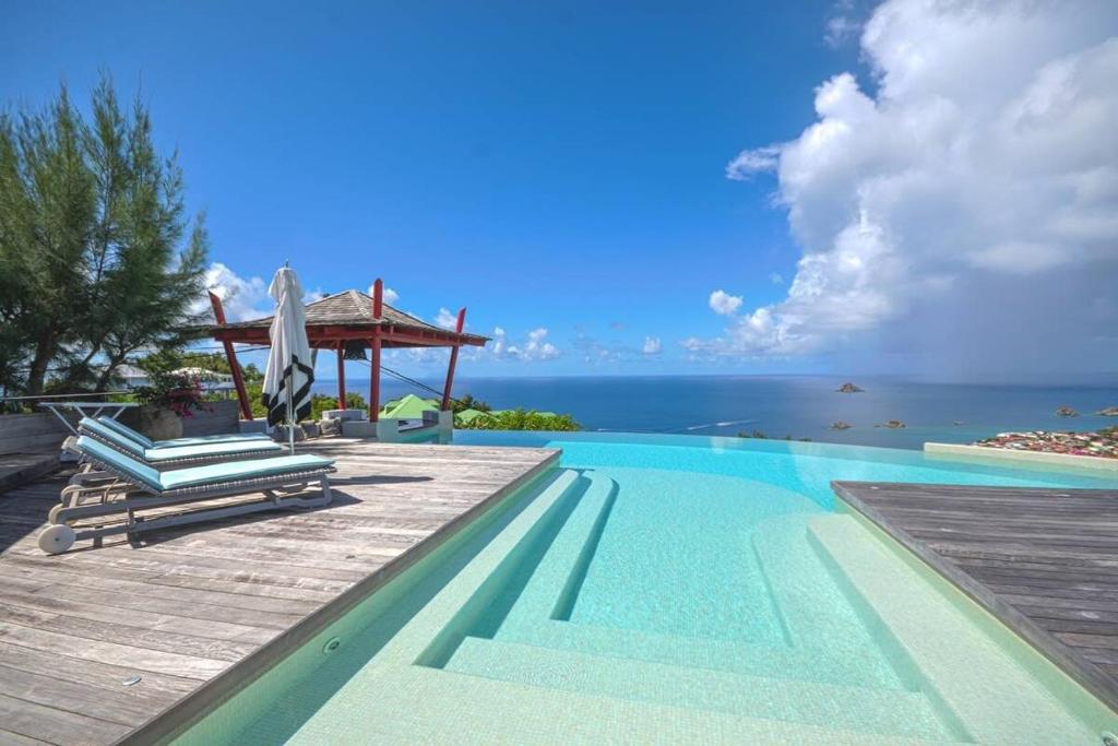 Nestled on a Hill Villa with Amazing Views and Grand Piano, Gustavia ...