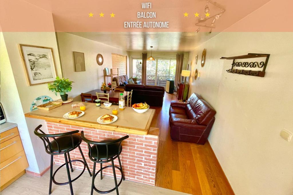 " Douceur Jasmin " Balcon - 7 pers - Wifi - TV, Ramonville-Saint-Agne (tarifs actualisés, 2025)