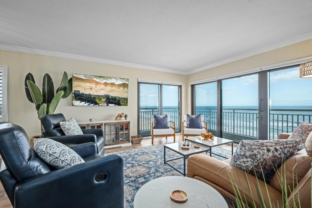 Renovated direct oceanfront corner condo with a huge wrap-around ...