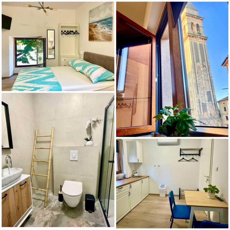 Studio Marin in front of the highest bell tower in Istria, Vodnjan ...