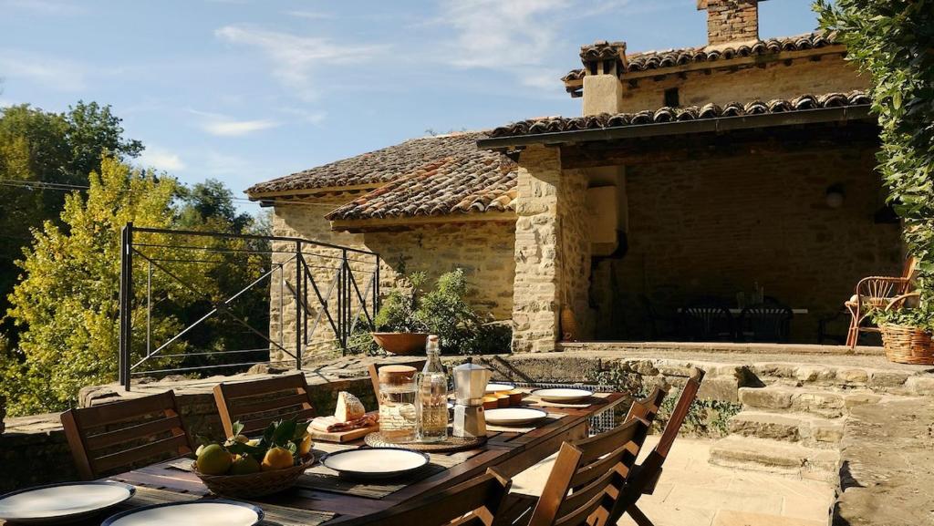 restored water mill with rockpools and waterfall, San Giustino ...