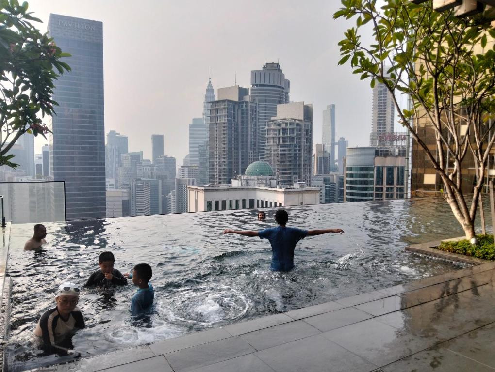 Infinity pool at Axon Services Bukit Bintang KLCc, Kuala Lumpur ...