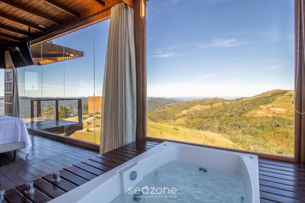 Cabana rústica com jacuzzi e vista incrível VST003, Anitápolis (updated ...