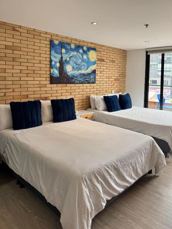 Double bed Confort y Ahorro Apartamento con 2 Camas Dobles, Bogota ...
