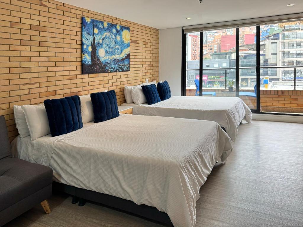 Double bed Confort y Ahorro Apartamento con 2 Camas Dobles, Bogota ...