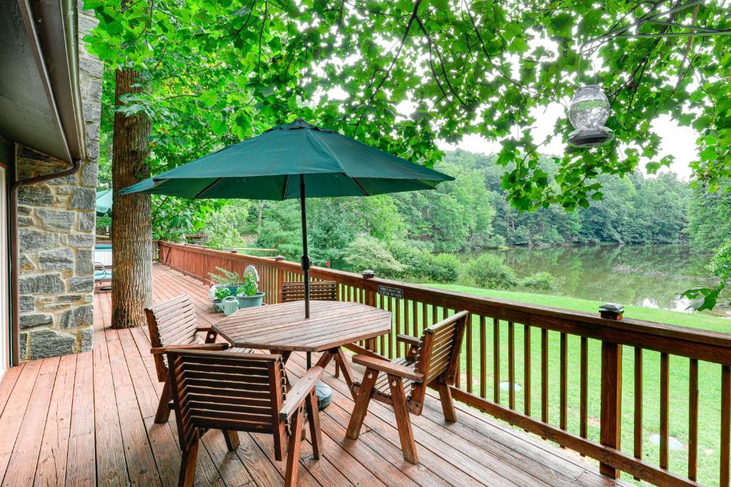 Deck and Game Room! Lakefront Blue Ridge Mtn Gem, Powderhorn Mountain ...