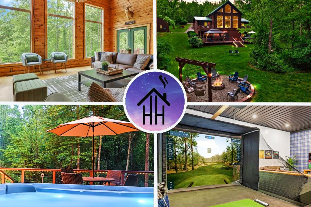 Cabin with Hot Tub, Golf Simulator, and Game Room in Hocking Hills ...