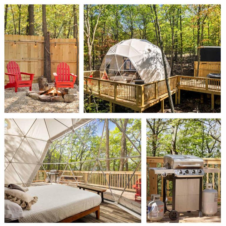 Luxe 2 Bed Dome w Hot Tub Deck Fire Pit & Bath, Augusta (updated prices ...