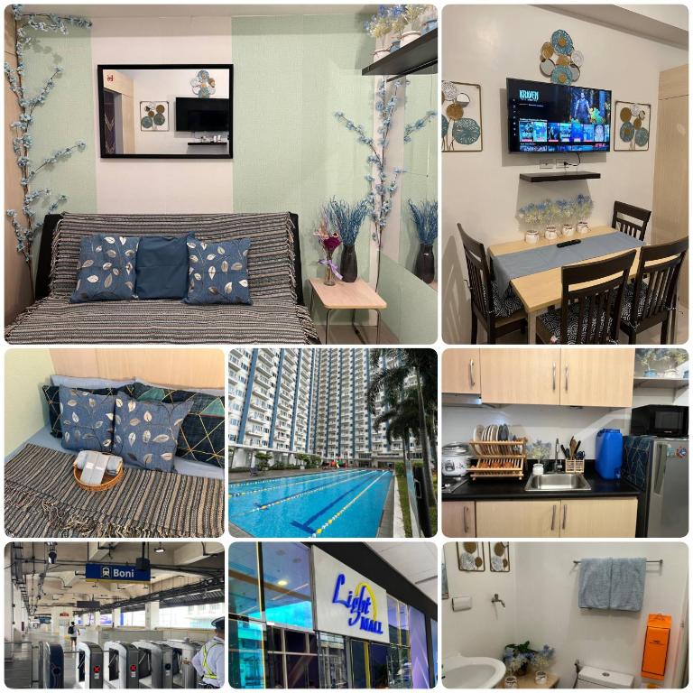 Greece Theme Boni MRT Train Edsa Mandaluyong 1BR with Netflix Fast ...
