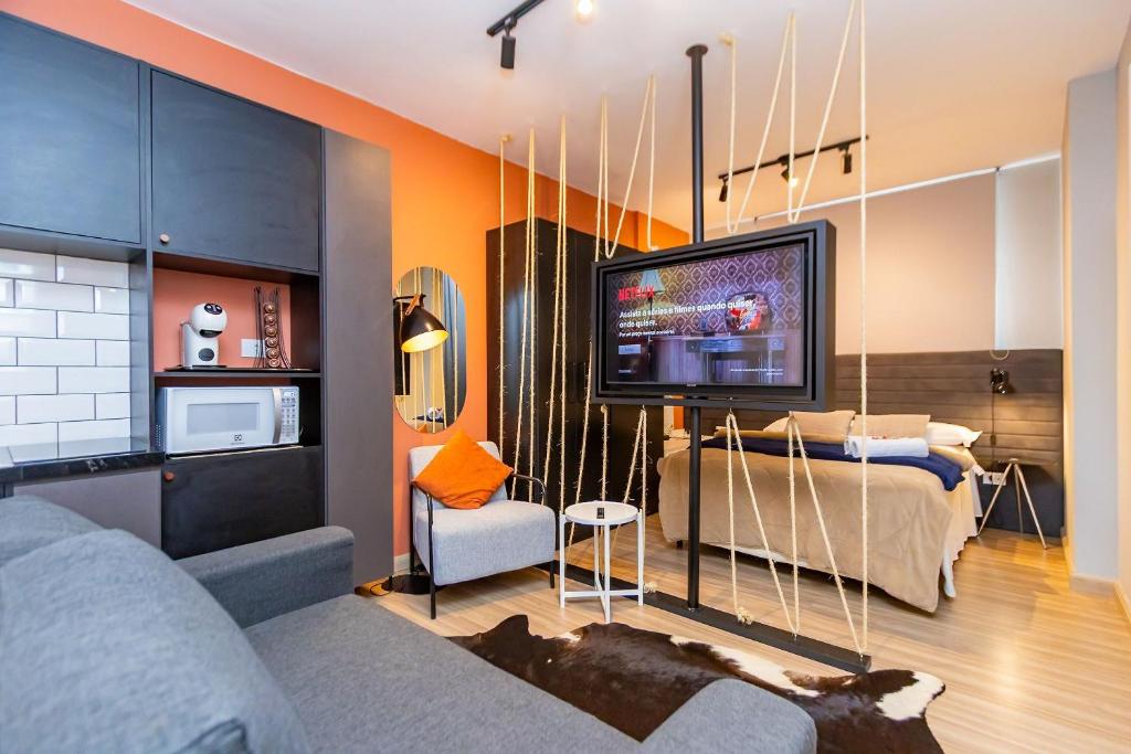 Studio Completo próximo ao Teatro Guaíra - NEW0709 กูรีตีบา (ราคาอัปเดตปี 2026)