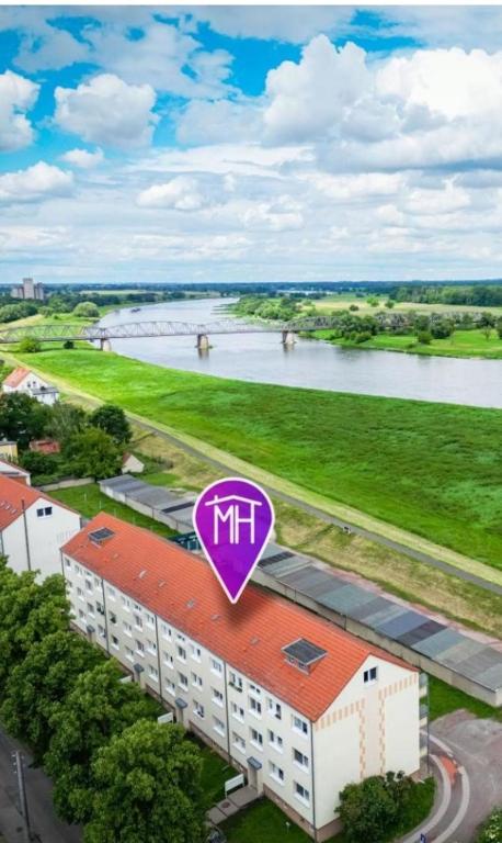 Barby-Apartment mit Elbblick und Balkon am Elbe-Saale-Radweg-1 Hund ...