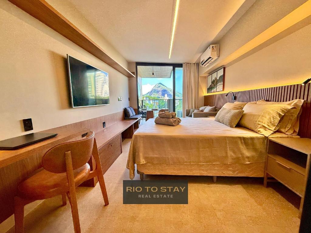 Studio Leblon - Vista Cristo, novo, piscina e gym, Рио-де-Жанейро (актуальные цены 2025 года)