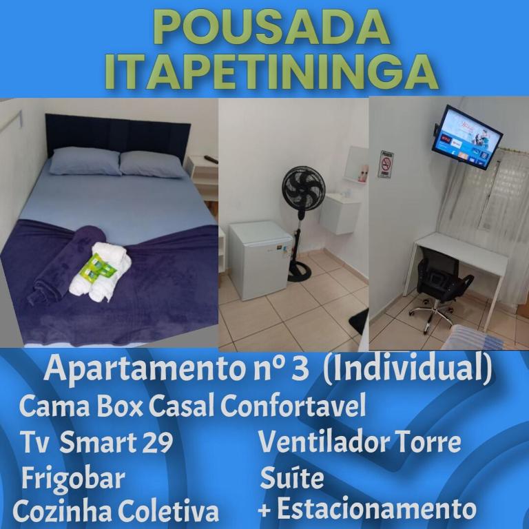 Apartamento Nº 3 suite individual - Pousada Itapetininga, Itapetininga ...
