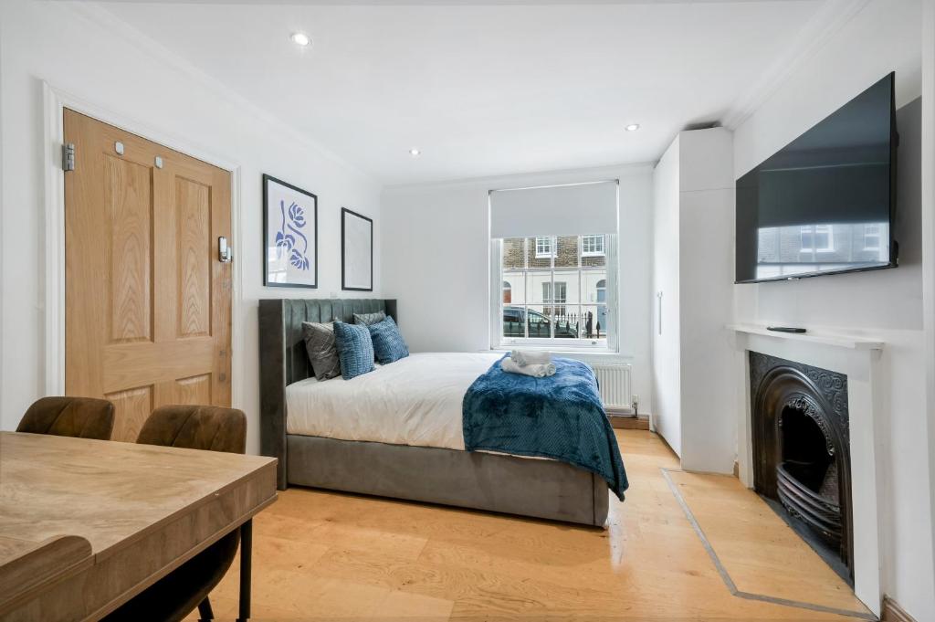 Bright Studio with King Size Bed in Central London, Londra (prețuri ...