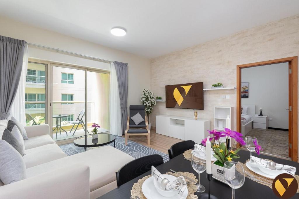 Vogue Al Alka 1 Greens 1 Bedroom Apartment with Balcony Pool Gym ...