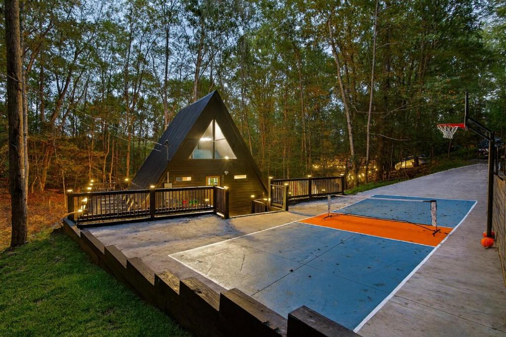 A-Frame with Fire Pit, Hot Tub, Sauna, Sports Court, Blue Ridge (2026 ...