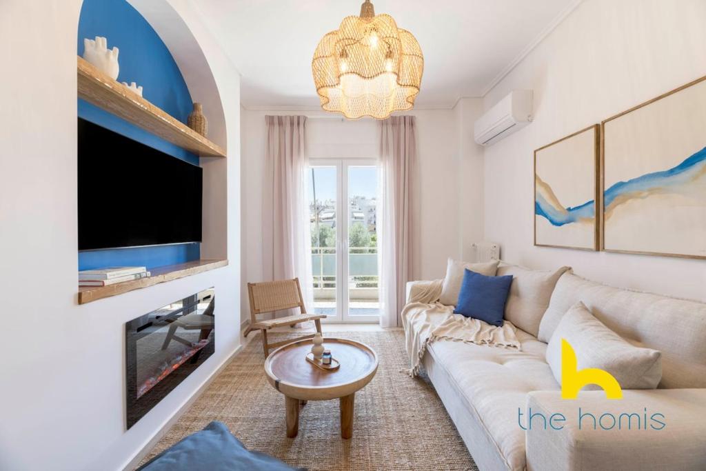 Aegean Blue Hideaway w Fireplace, near Acropolis, Atenas (preços ...