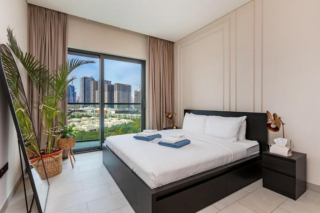 1B with Park and Burj Khalifa View, Hartland Waves, Dubajus ...