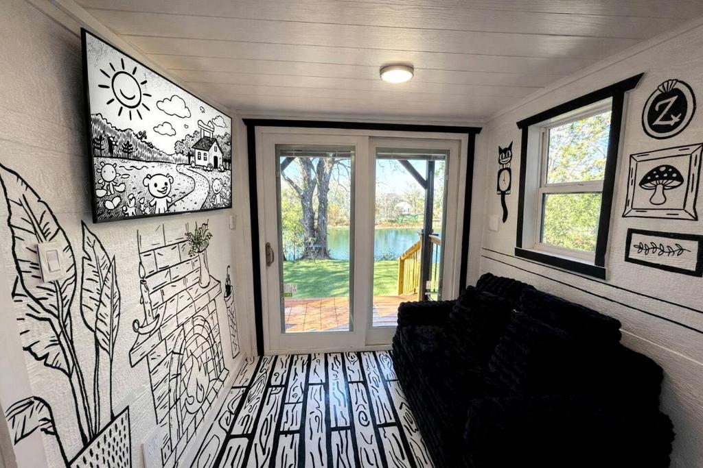 Whimsical Lakefront Tiny Home with Hand-Drawn Doodle Design Near ...