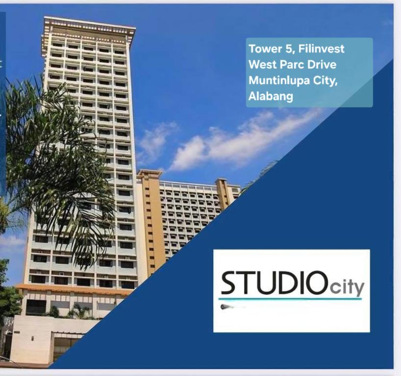 Tower 5 Studio City Filinvest Tower, West Parc Drive Alabang Muntinlupa ...