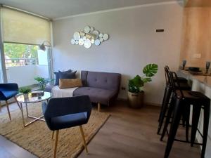 New furnished 1 bedroom, 1 bath, 50 m2 apartment in Macul, Santiago ...
