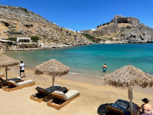 Rhodes Archangelos Traditional village house in with private yard ...