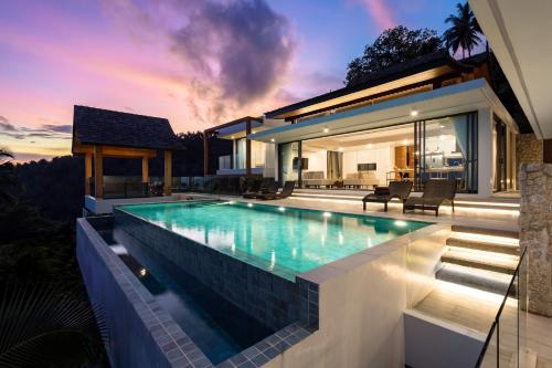 Samui Modern Luxury Seaview Natural Rainforest Infinity Pool Villa ...
