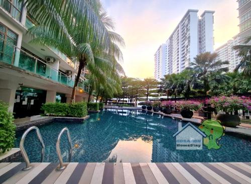 Stylish studio with bathroom and city view balcony at Palazio Taman ...