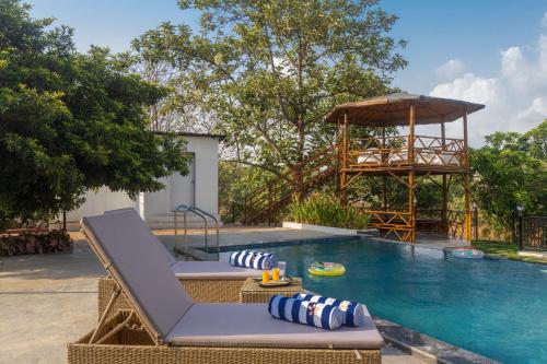 SaffronStays RiverFront Manor, 5-BDR pool villa by Pej River, Karjat ...