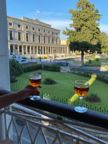 Palazzo Luxury Suite - View to Liston square & Old Fortress of Corfu ...