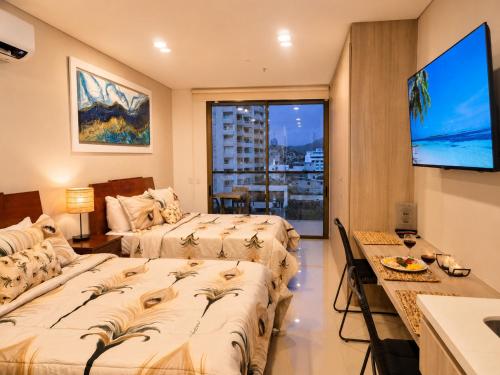 Modern studio with balcony, pool & coworking space, Gaira (tarifs ...